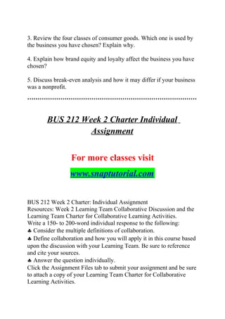 Bus 212 Effective Communication / snaptutorial.com