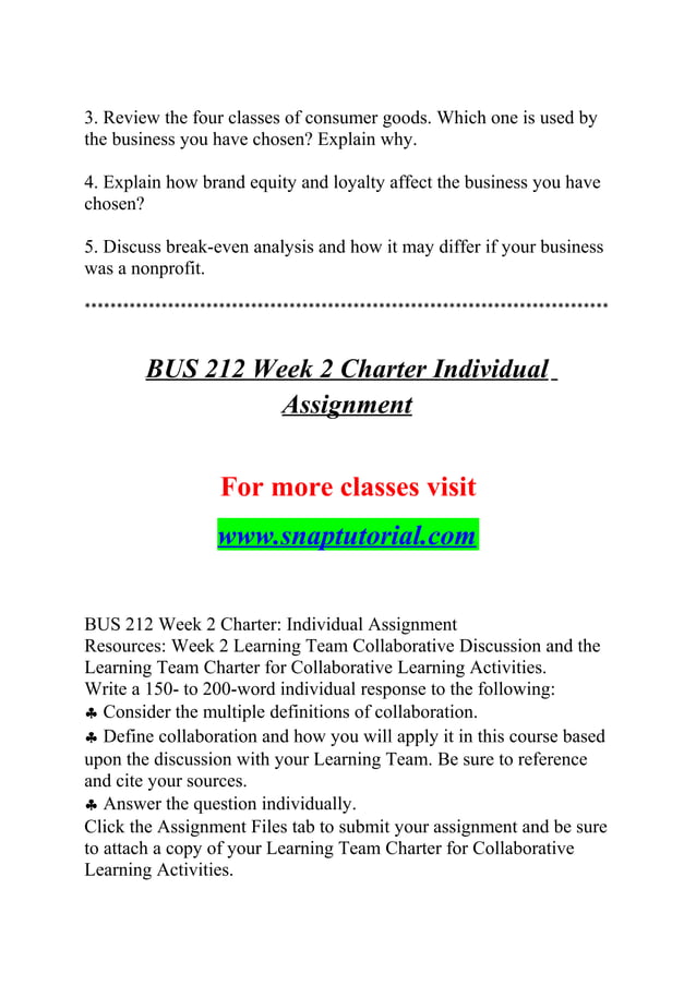 Bus 212 Effective Communication / snaptutorial.com