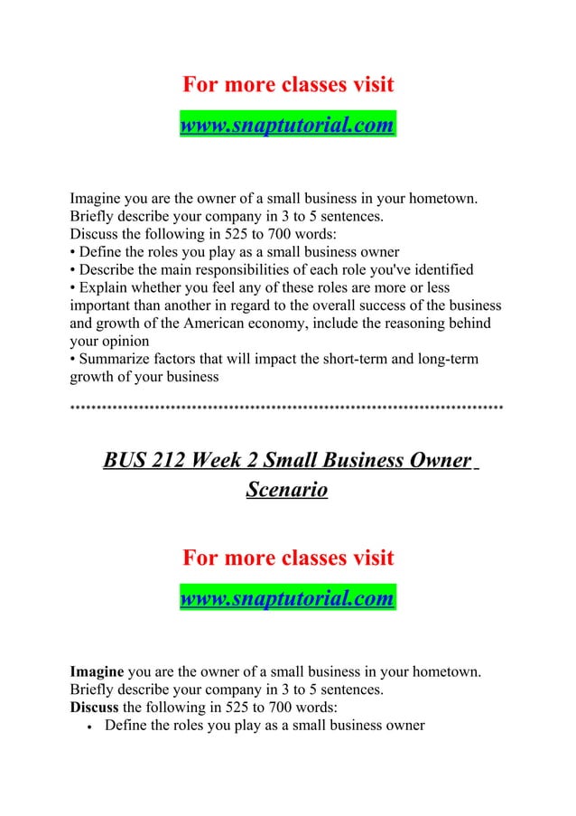 Bus 212 Effective Communication / snaptutorial.com