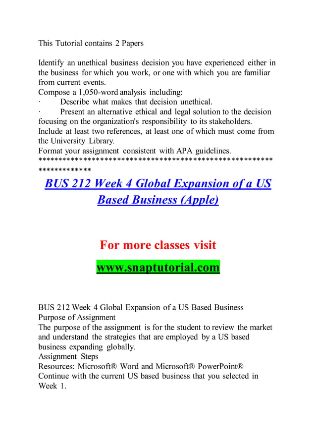 Bus 212 Education Organization / snaptutorial.com