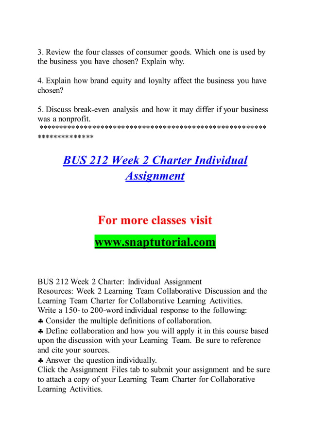 Bus 212 Education Organization / snaptutorial.com