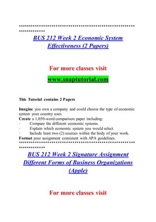 Bus 212 Education Organization / snaptutorial.com