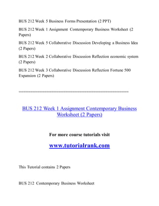 BUS 212 Effective Communication/tutorialrank.com