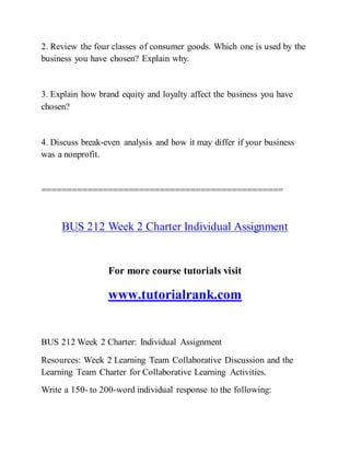 BUS 212 Effective Communication/tutorialrank.com
