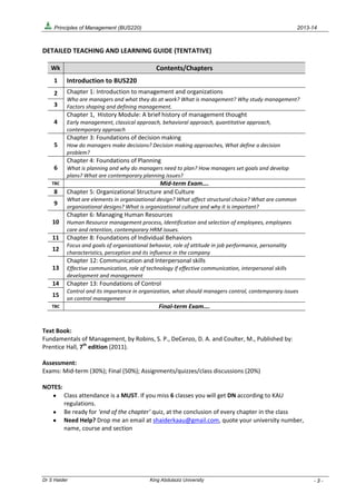 Bus220 course outline | PDF