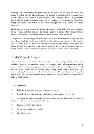 Telecommunication in Bangladesh | DOCX