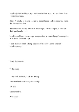 BUS 300 GWAR-Assignment 2 Summarizing and Paraphrasing Bu.docx