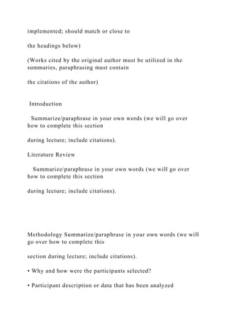 BUS 300 GWAR-Assignment 2 Summarizing and Paraphrasing Bu.docx