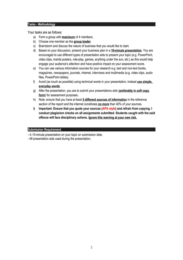 FNBE0814 Introduction To Business Project 1 | PDF