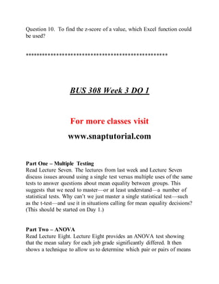 Bus 308 Effective Communication - snaptutorial.com | Educational Assessment | Education