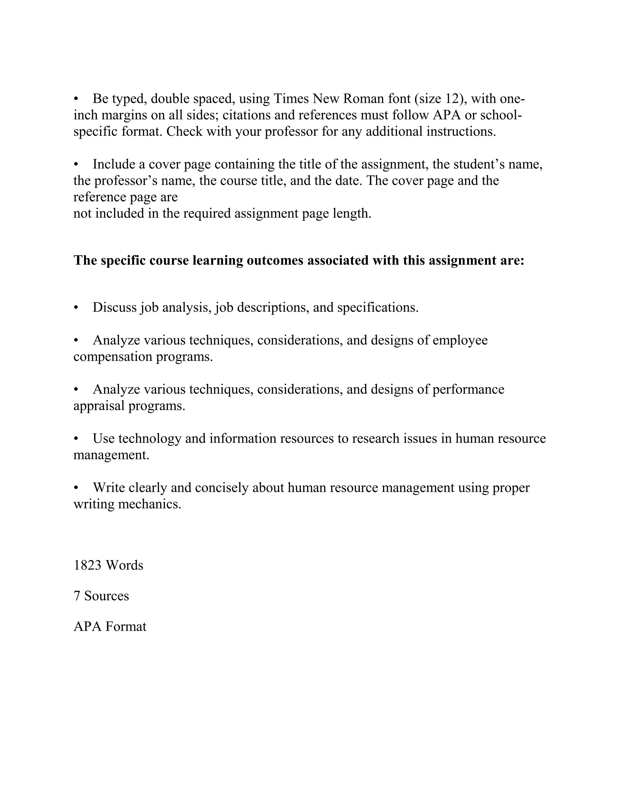 Bus 310 assignment 2 creating your dream job | PDF