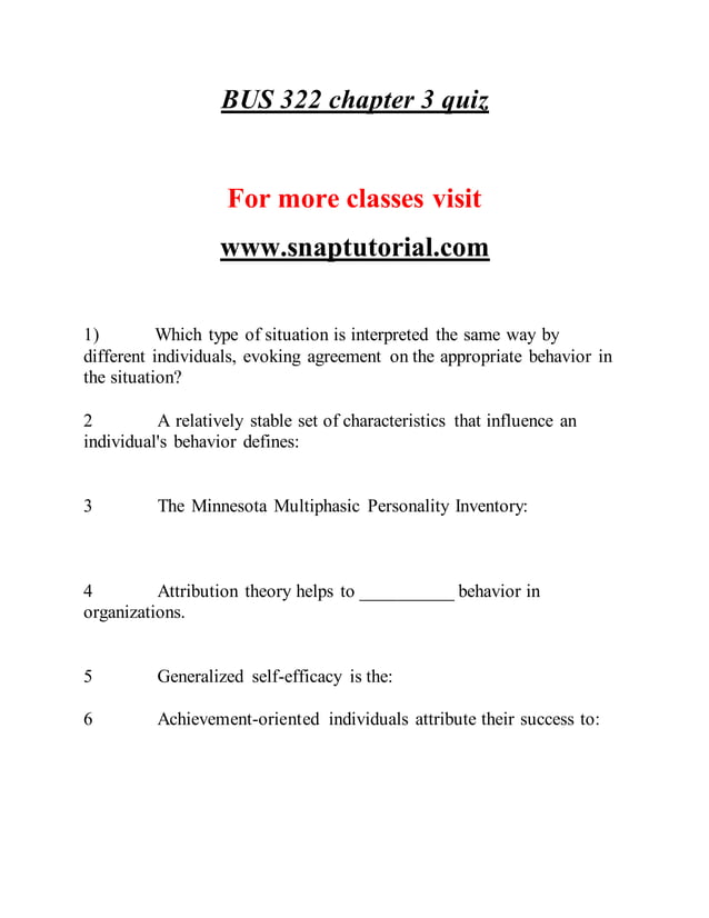 BUS 322 Massive Success / snaptutorial.com