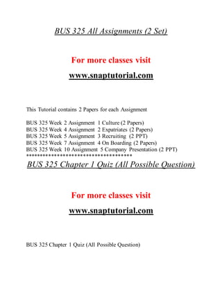 BUS 325 Education Redefined / snaptutorial.com