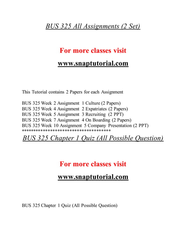 BUS 325 Education Redefined / snaptutorial.com