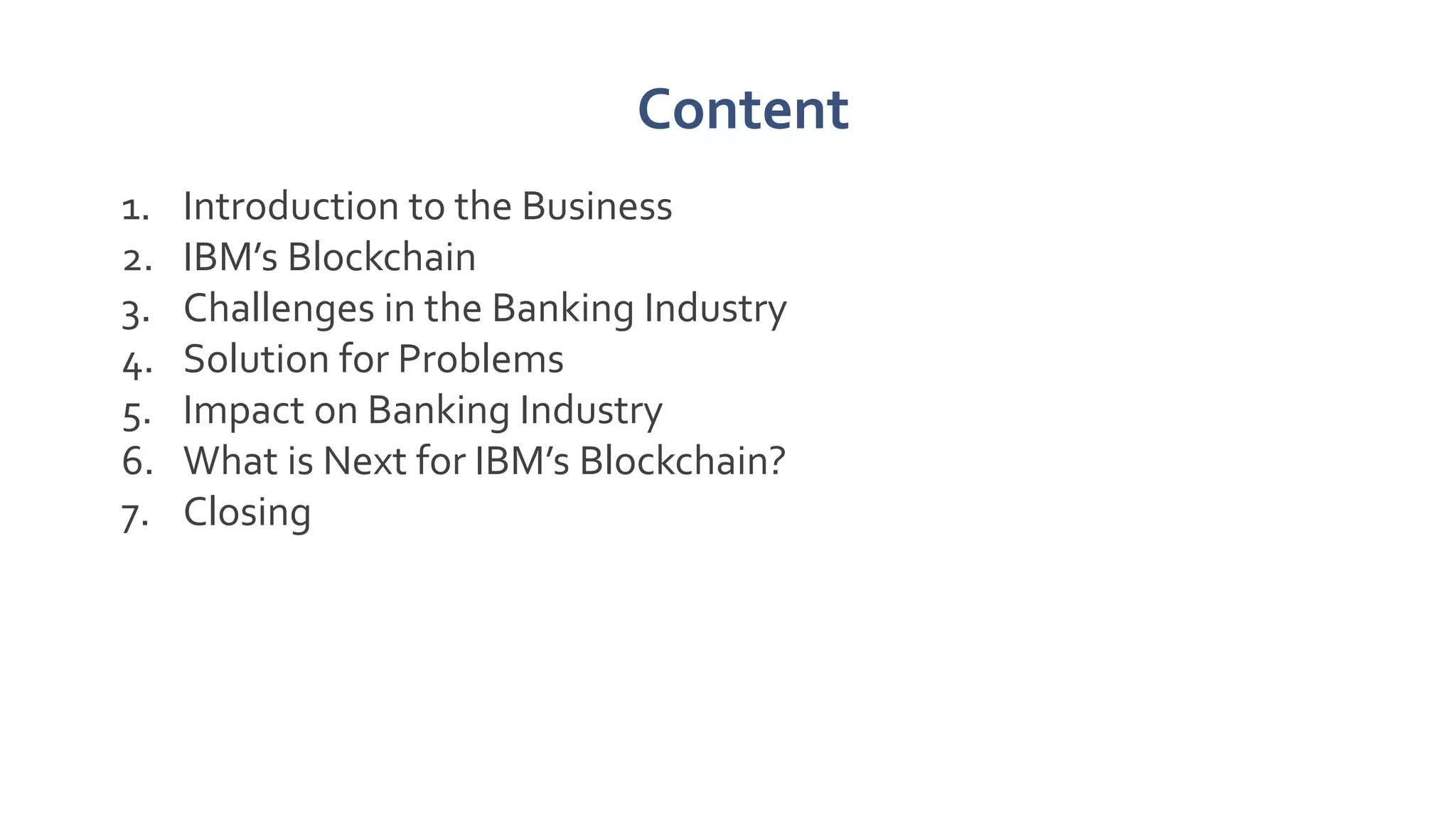 IBM's Blockchain | PPT