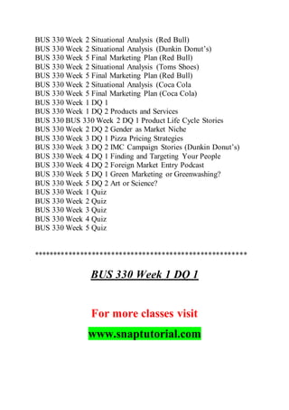 Bus 330 Education Redefined-snaptutorial.com