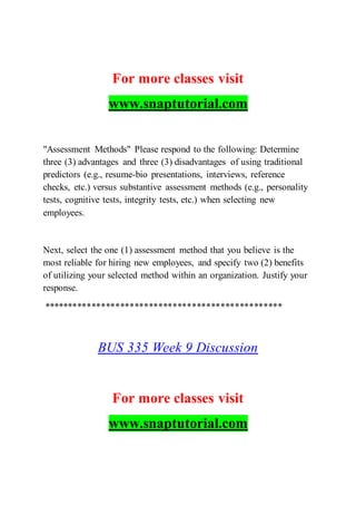 BUS 335 Exceptional Education / snaptutorial.com | PDF