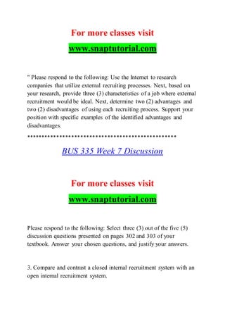 BUS 335 Exceptional Education / snaptutorial.com | PDF