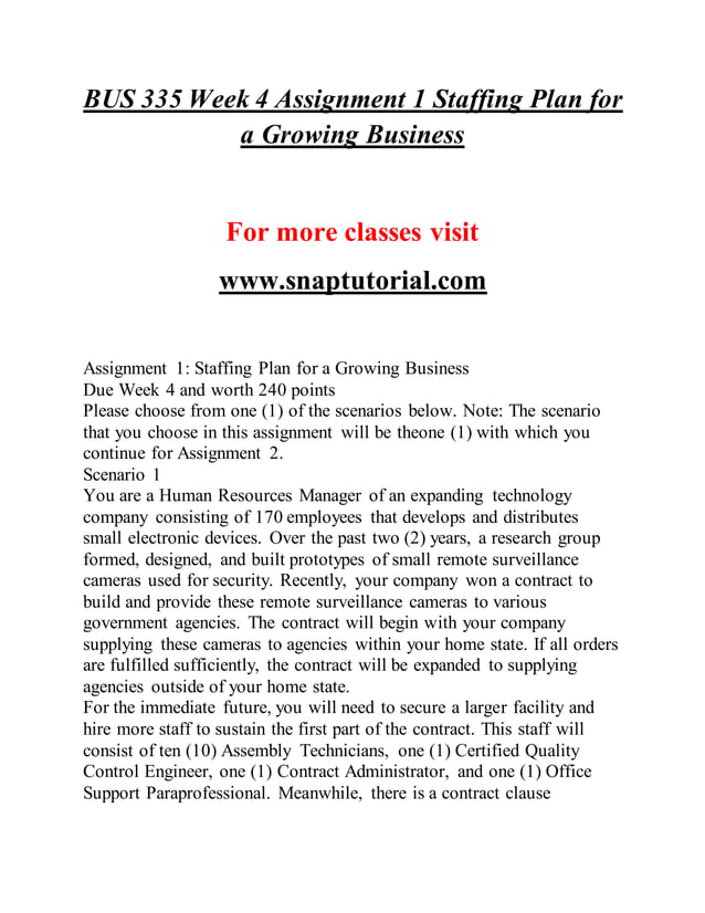 Bus 335 Success Begins / snaptutorial.com