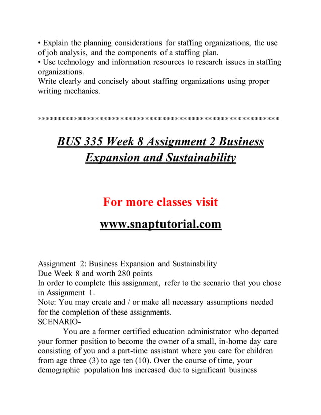 Bus 335 Success Begins / snaptutorial.com