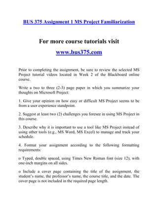 BUS 375 STR Achievement Education --bus375.com