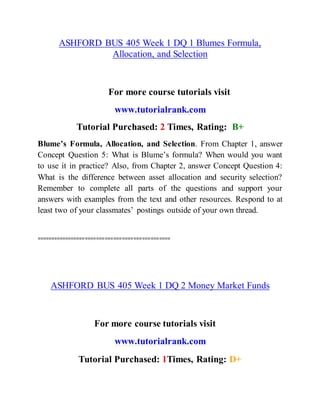 BUS 405 Effective Communication/tutorialrank.com