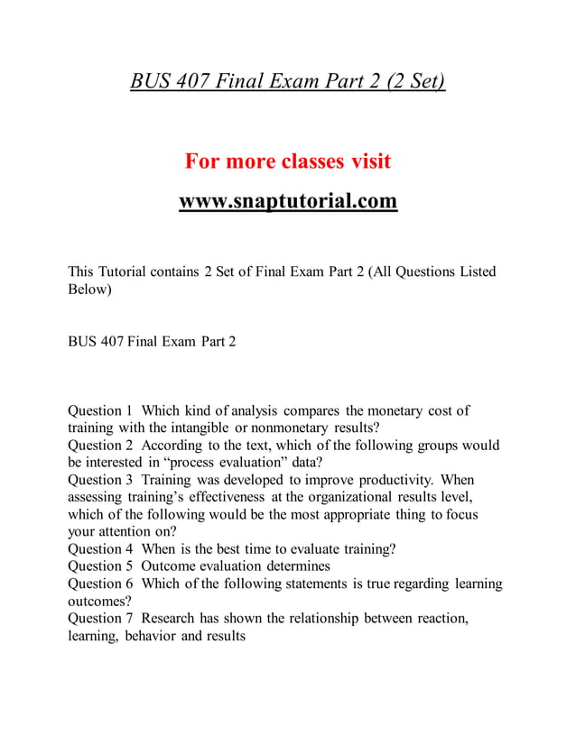 BUS 407 Education Redefined / snaptutorial.com