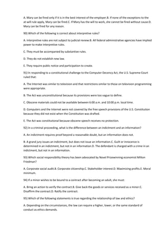 Bus 475 final exam 100 questions with answers 4th set answers are here ...