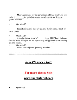 BUS 490 Technology levels--snaptutorial.com