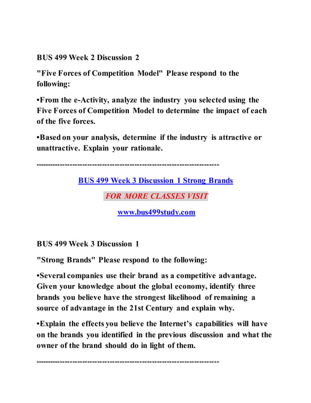 BUS 499 STUDY Achievement Education--bus499study.com