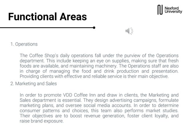 Functional Areas of Business: A Nexford University Assignment | PPTX
