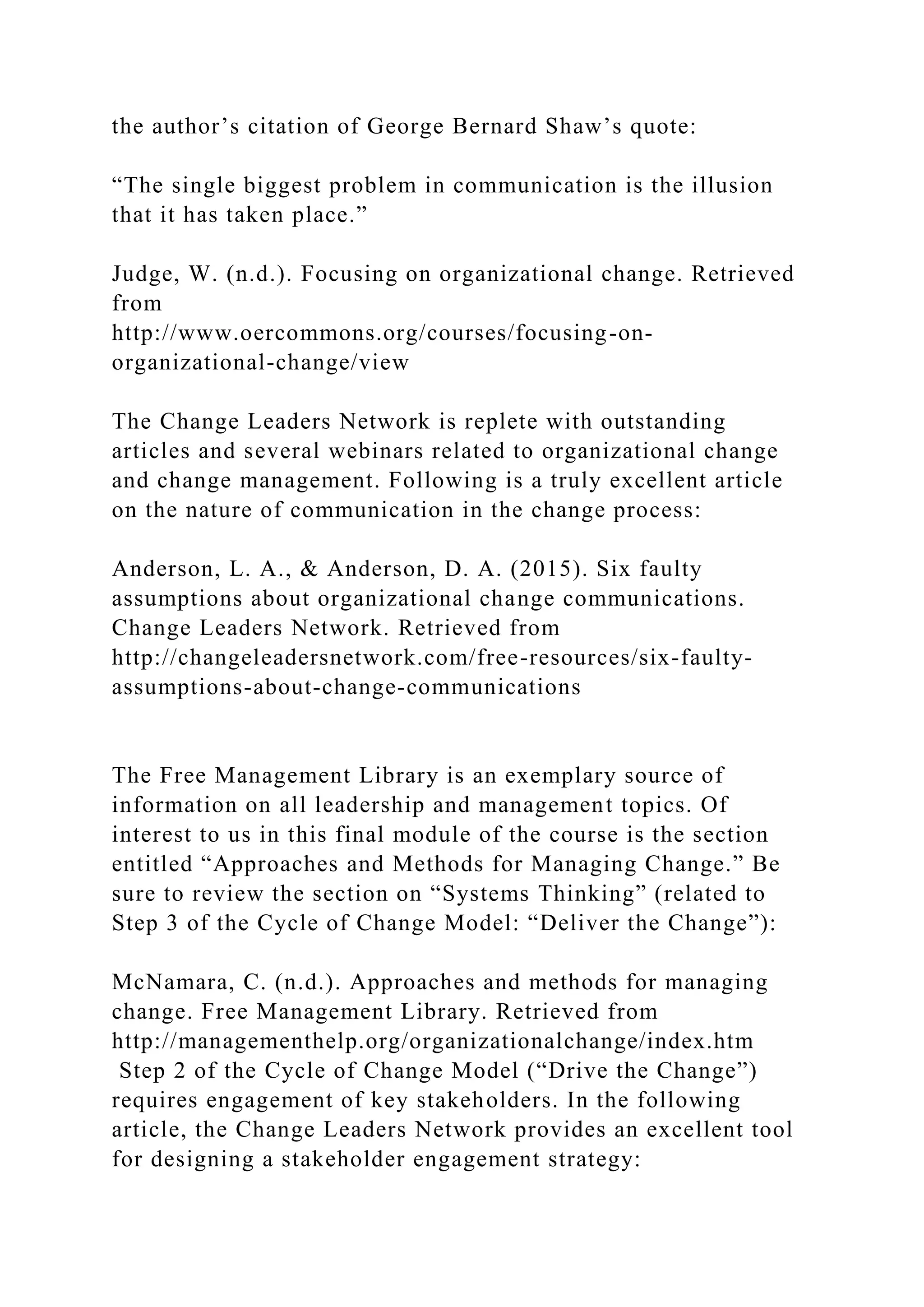 BUS503, Module 4 - HomeThe Cycle of Change” ModelModular Le.docx