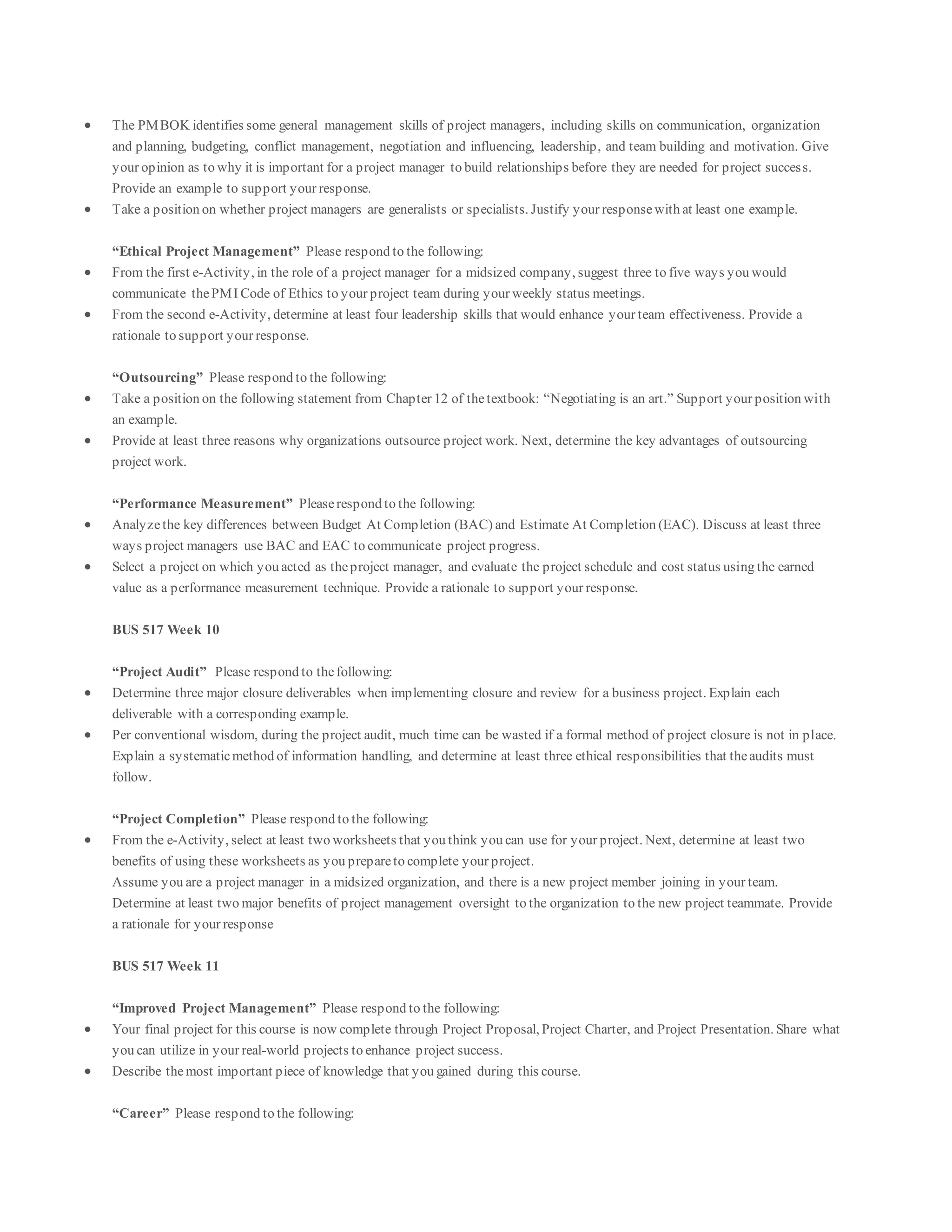 Bus 517 project management | DOCX