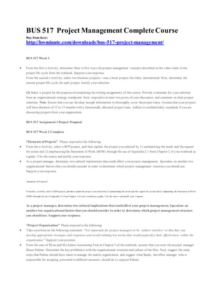 Bus 517 project management | DOCX