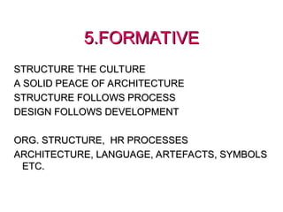 CHANGING ORGANISATIONAL CULTURE - MBA Study | PPT