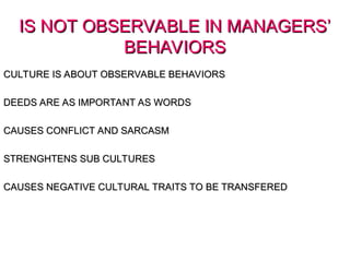 CHANGING ORGANISATIONAL CULTURE - MBA Study | PPT