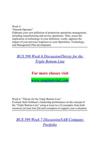 BUS 599 Effective Communication / snaptutorial.com