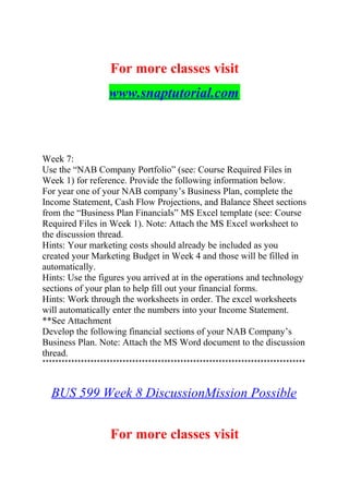 BUS 599 Effective Communication / snaptutorial.com