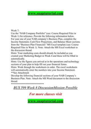 Bus 599 Exceptional Education / snaptutorial.com