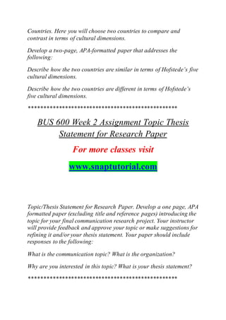 BUS 600 Education Specialist / snaptutorial.com | Secondary Education | Education