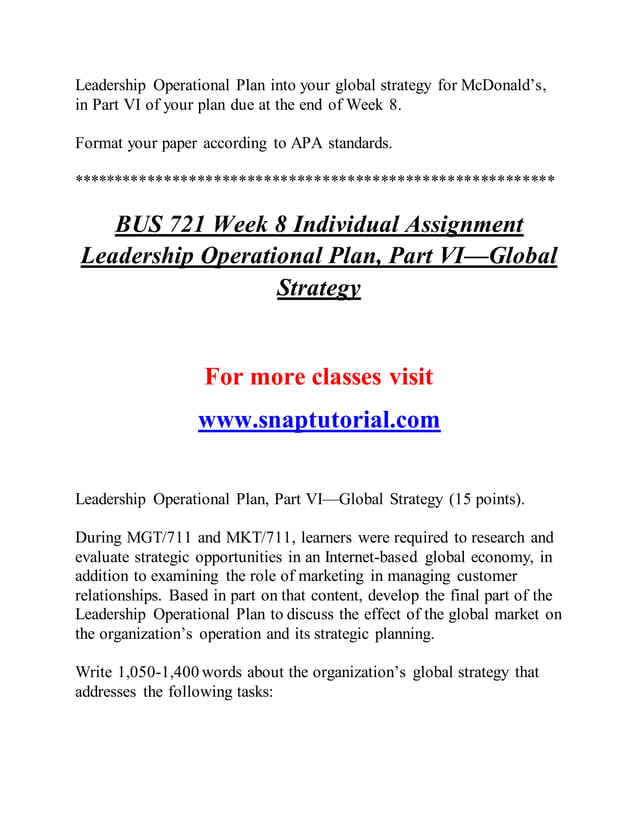 BUS 721 Technology levels--snaptutorial.com