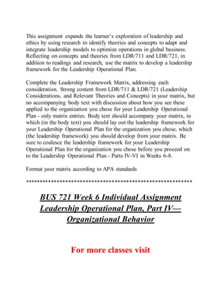 Bus 721 Enthusiastic Study / snaptutorial.com