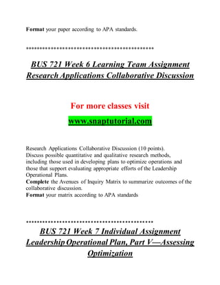 Bus 721 Education Redefined - snaptutorial.com