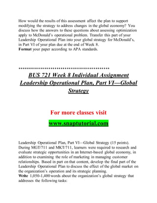 Bus 721 Education Redefined - snaptutorial.com