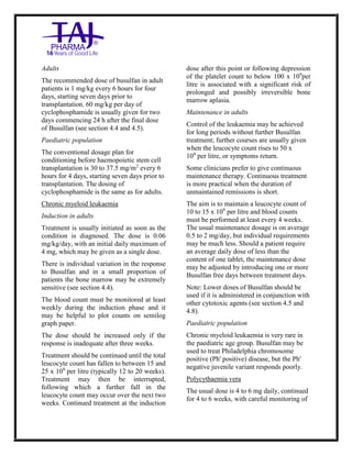 Busulfan Tablets USP 2mg Taj Pharma SmPC | PDF