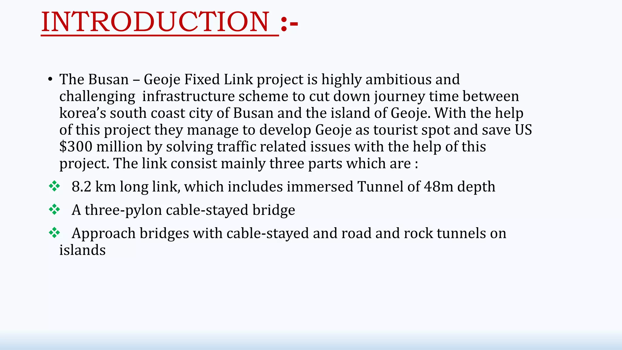 Busan geoje fixed link | PPTX