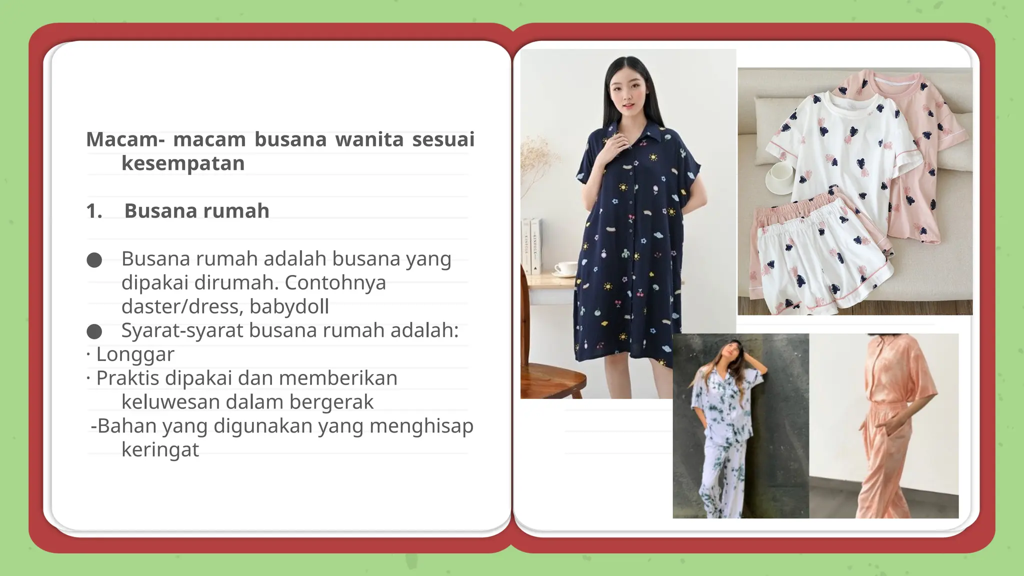 BUSANA DASAR WANITA powerpoint presentation | PPTX