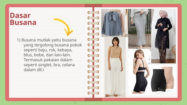 BUSANA DASAR WANITA powerpoint presentation | PPTX