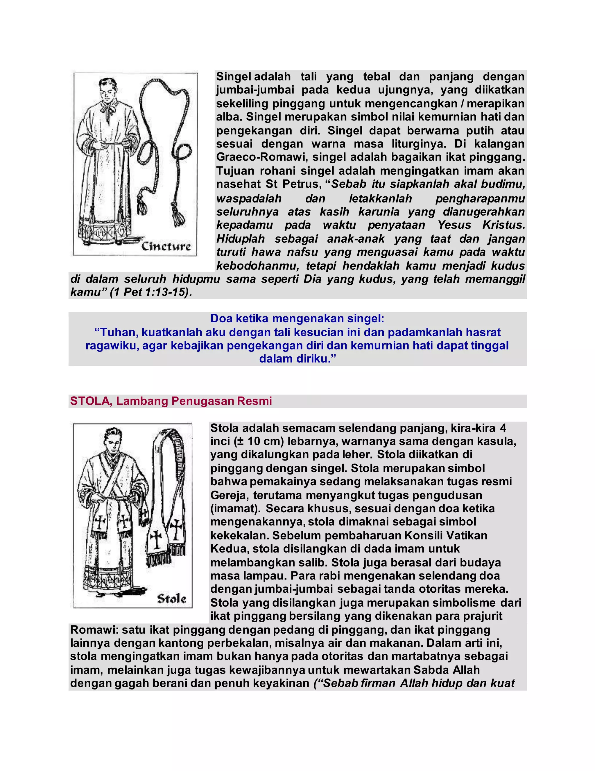 Busana liturgis imam dalam misa yesaya | DOCX