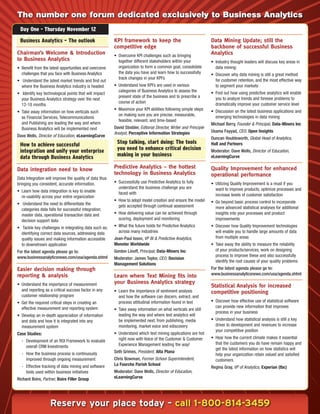 Business Analytics Summit Brochure | PDF